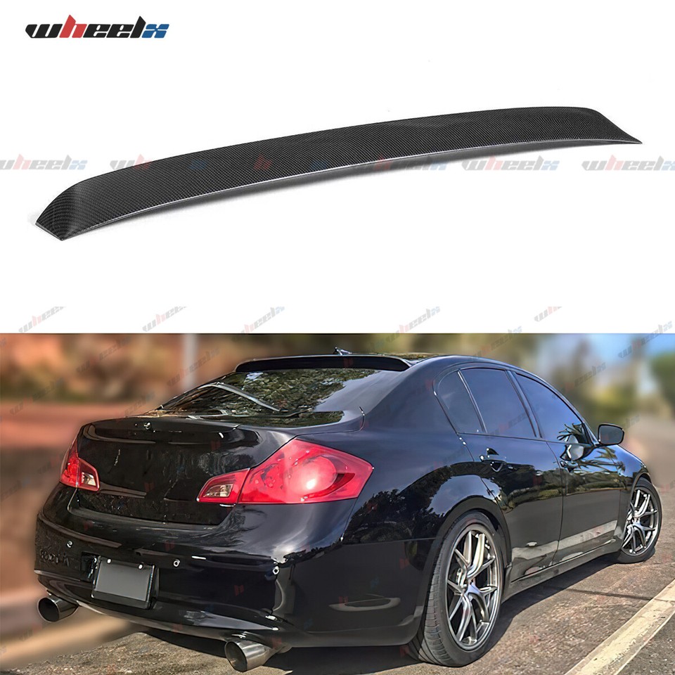 CARBON FIBER WINDOW REAR ROOF SPOILER VISOR FOR INFINITI G35 G37 2007 ...