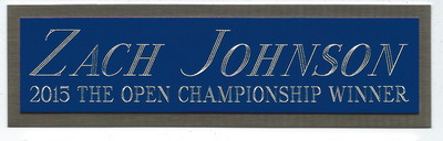 ZACH JOHNSON THE OPEN 2015 NAMEPLATE AUTOGRAPHED PGA GOLF CLUB-BAG ...