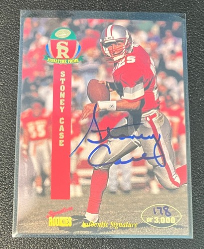 1995 Signature Rookies Prime AUTO #8 STONEY CASE Arizona Cardinals ...