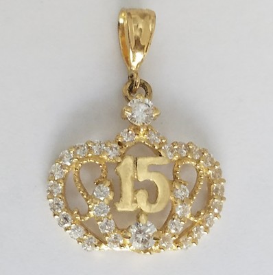 10k Yellow Gold Quinceanera Cumpleanos sweet 15 Anos birthday Crown ...