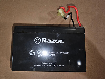 24AA05 LEAD ACID BATTERY, FROM RAZOR SCOOTER, 12VDC, 6" X 3-3/4" X 2-1/ ...