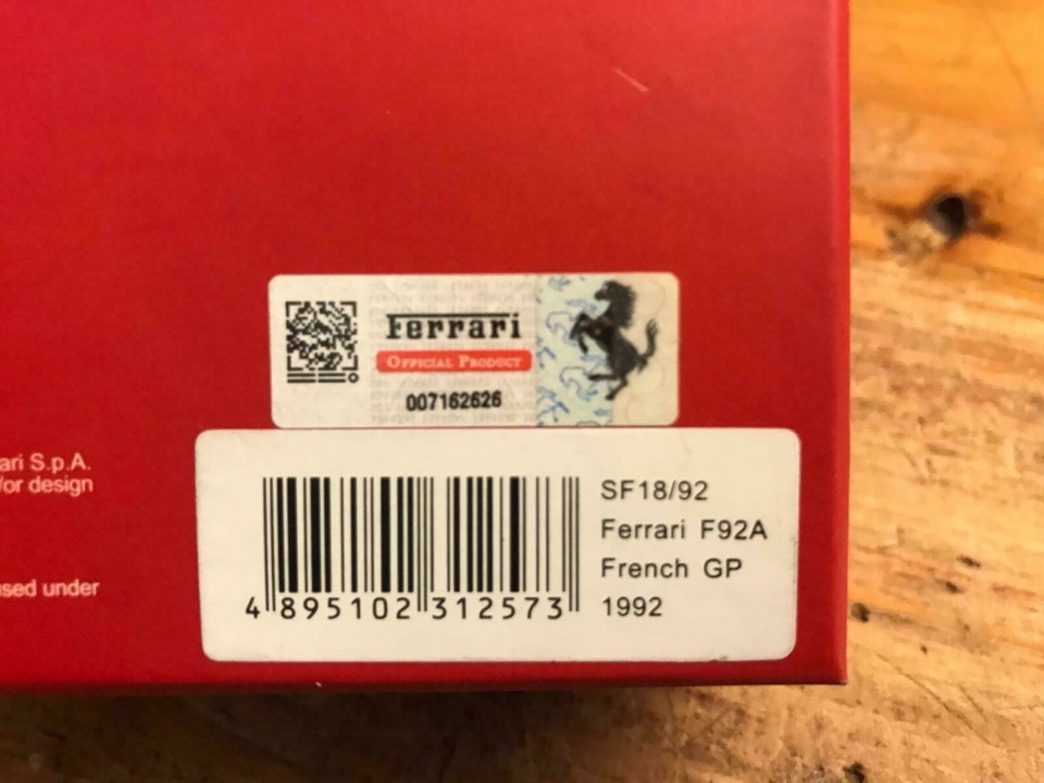 The Story Ferrari F92A #27 Jean Alesi French GP 1992 1/43 SF18/92 | eBay