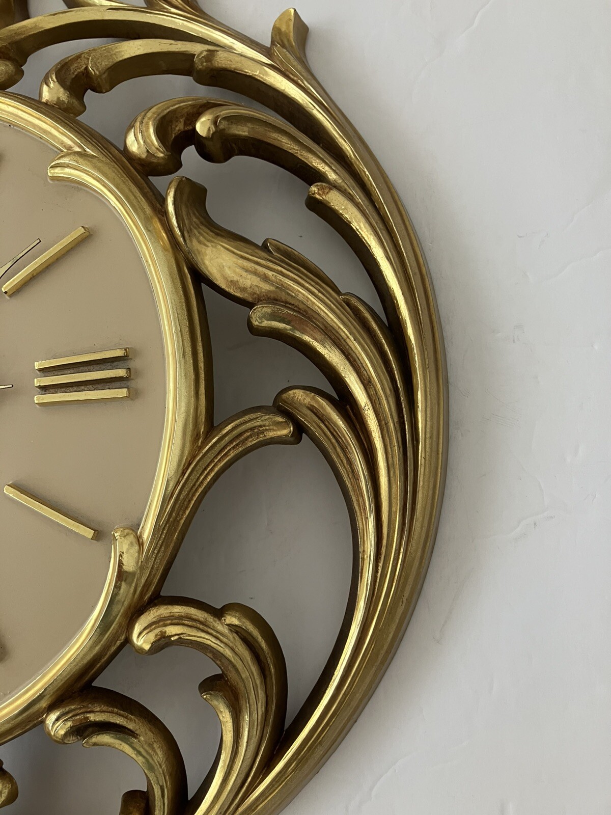 Vintage 1964 SYROCO Mid Century Ornate Hollywood Regency Quartz Wall ...