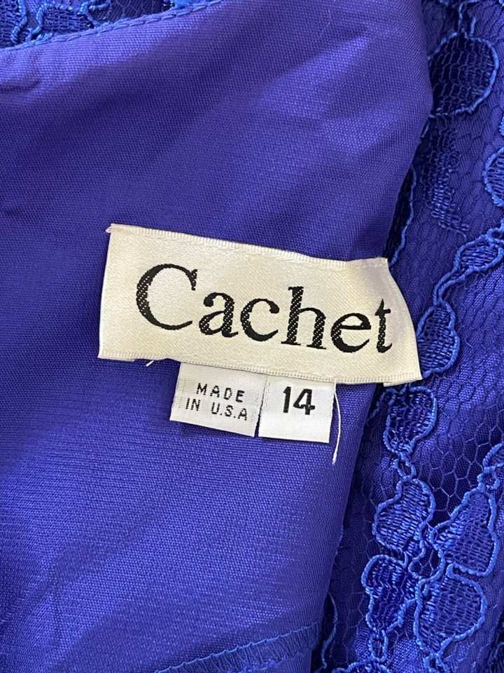 Cachet Women's Evening Skirt Suit Lace & Chiffon Blue Size 14 Made In ...