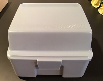 Vintage Rubbermaid Slate Blue Plastic File Box | eBay