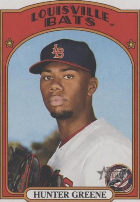 2021 Topps Heritage Minor League Edition - Hunter Greene #63 (RC) for ...
