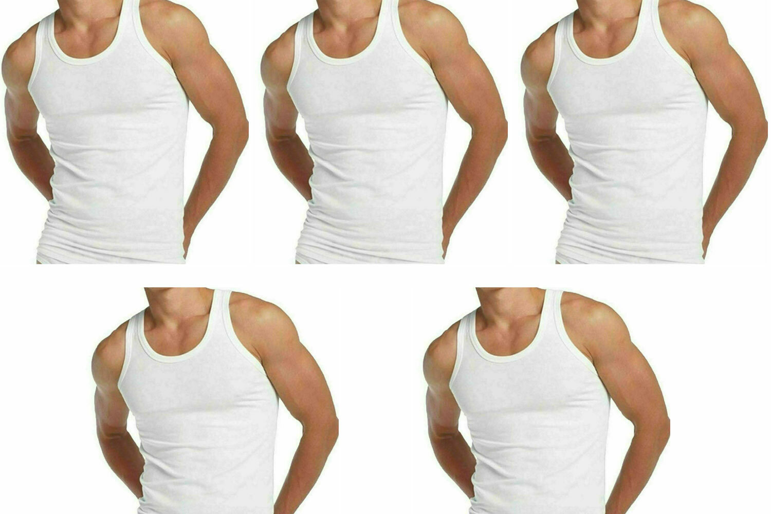 MENS WHITE VEST 3 PLAIN MEN JERSEY VESTS 100% COTTON VESTS SUMMER ...
