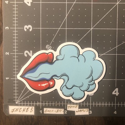 Sexy Smoke Lips Girl Humor Sticker For Skateboard Phone Guitar Ect ...