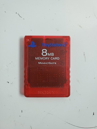 Sony Playstation 2 PS2 Official OEM MagicGate Red 8mb Memory Card ...