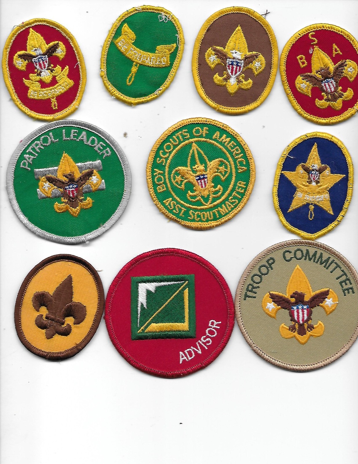 Lot 10 dif Vintage Boy Scout Rank Insignia Patches | eBay