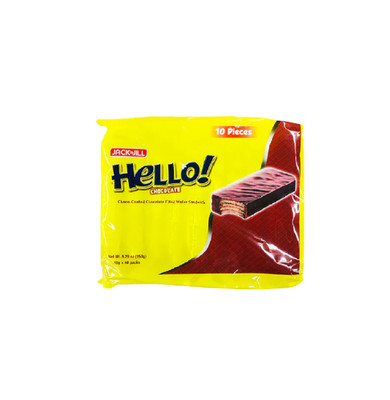 JACK N JILL HELLO CHOCO COATED CHOCO FILLED WAFER SANDWICH X 2 | eBay
