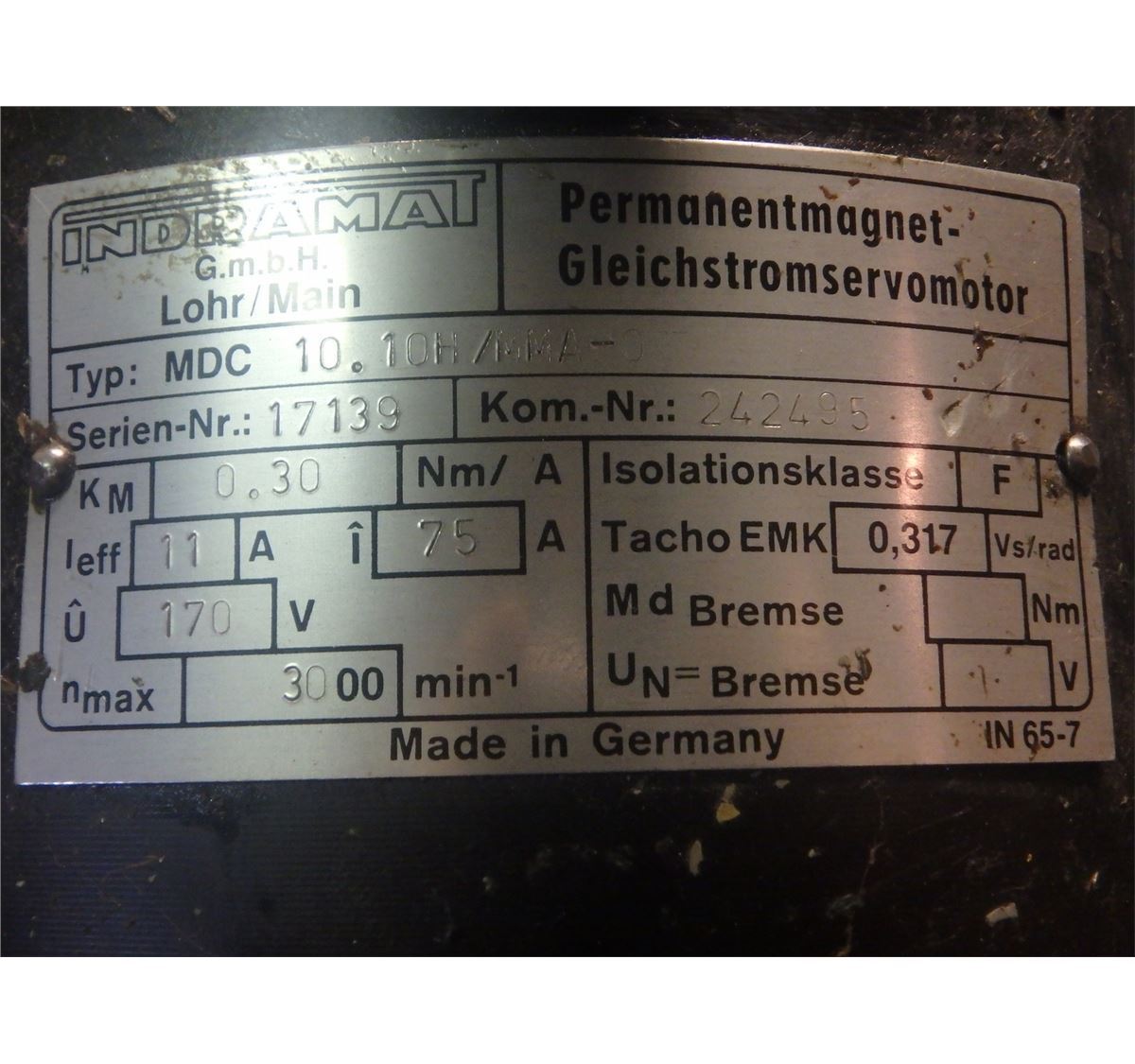 Indramat MDC-10.10H/MMA-0_ MDC10.10H/MMA0_MDC-10.10H/MMA-O_Servo Motor ...