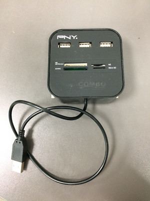 PNY Multi Slot Card Reader USB HUB 2.0 Combo Card Reader | eBay