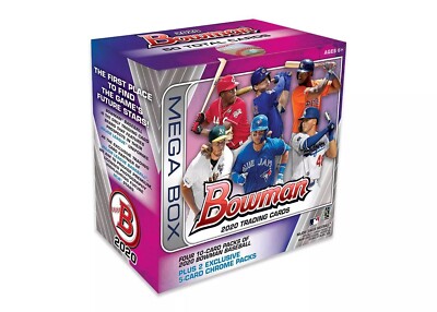 (1) 2020 BOWMAN MEGA BOX BRAND NEW SEALED w/2 CHROME Packs (50 cards ...