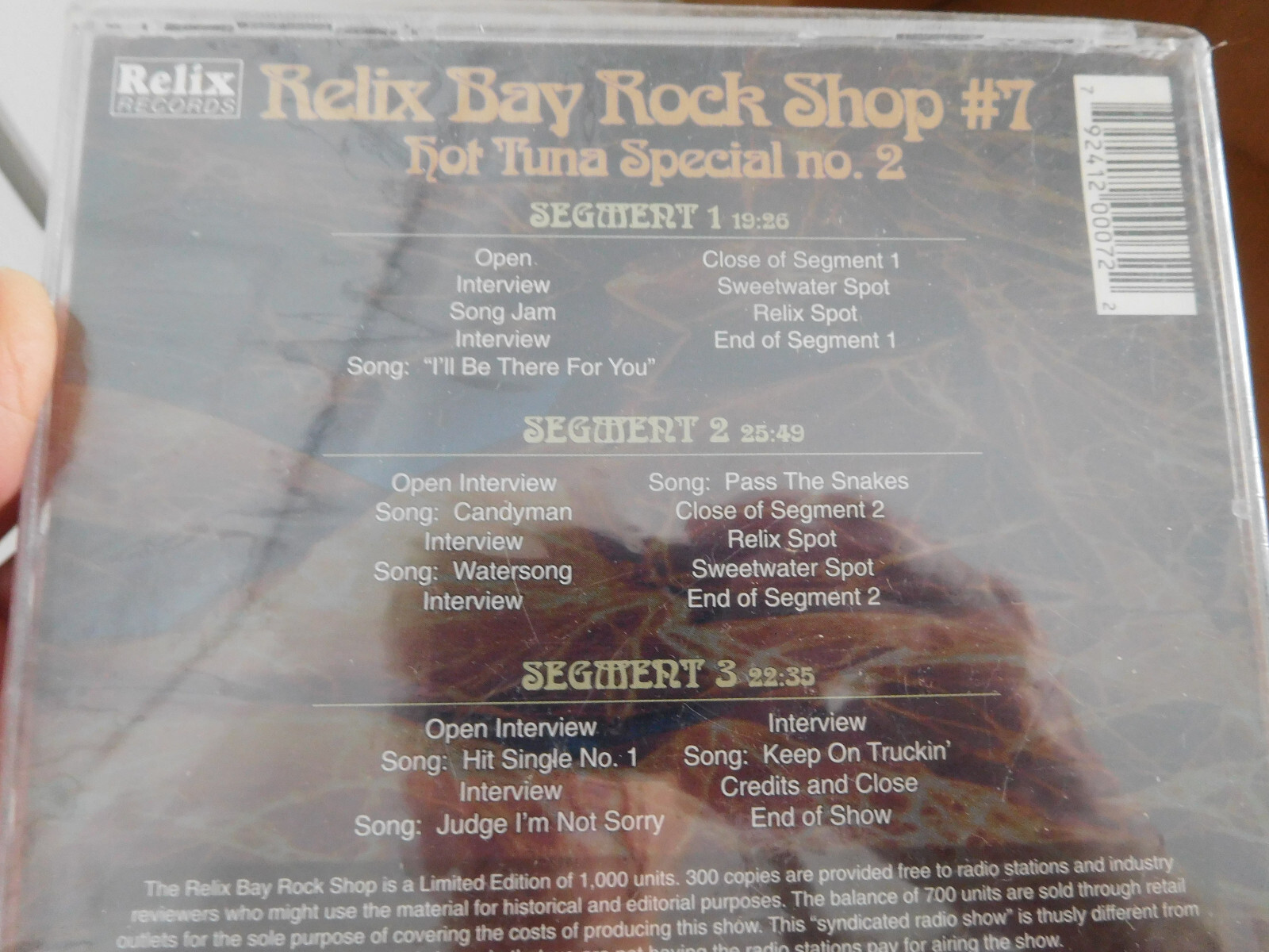 Relix Bay Rock Shop, Vol. 7 by Hot Tuna (CD, Sep-1994, Relix) for sale ...