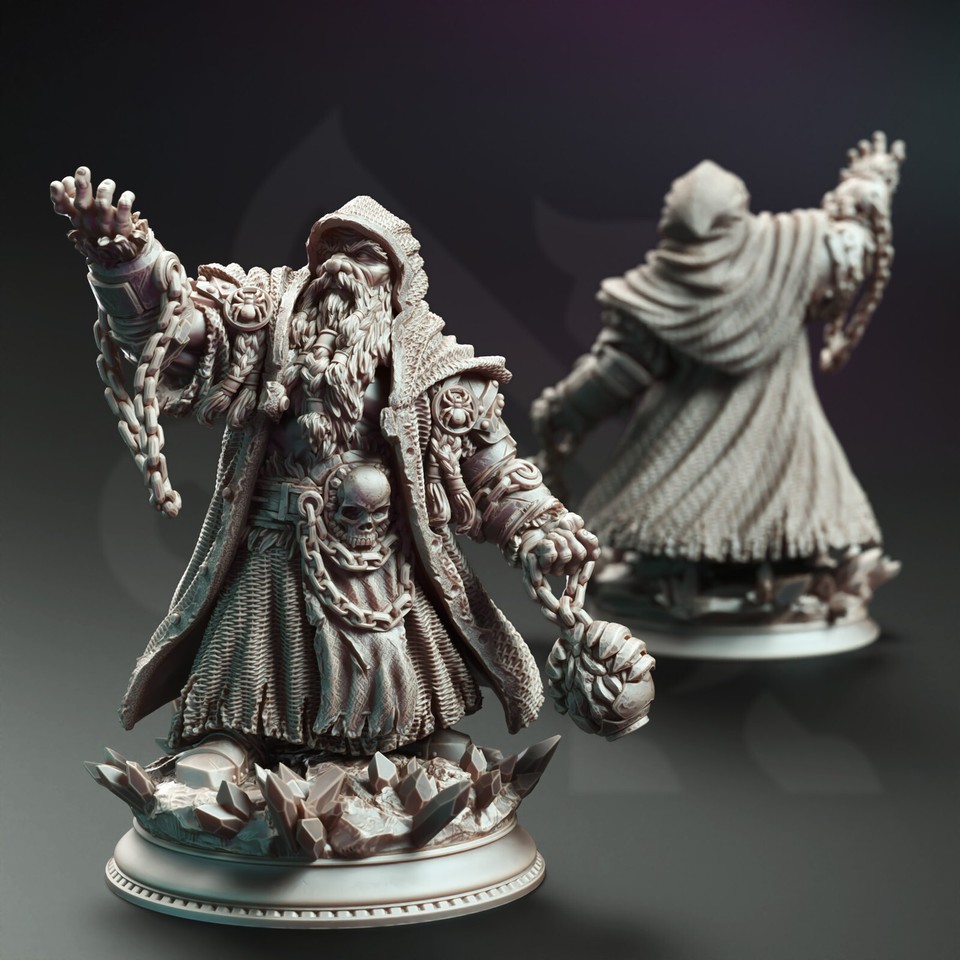 Dorgrid Darnane Dark Dwarf Rune Sorcerer Wizard Cleric Miniature | D&D ...