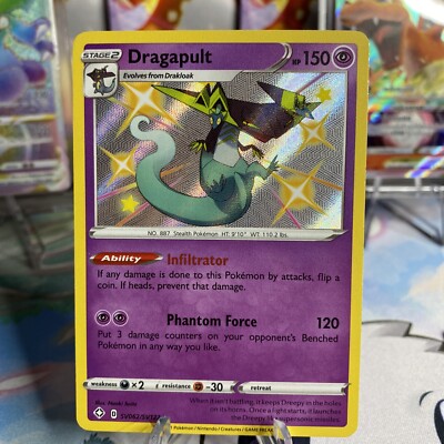 Pokemon Shining Fates - Shiny Vault SHINY Dragapult SV062/SV122 - Near ...