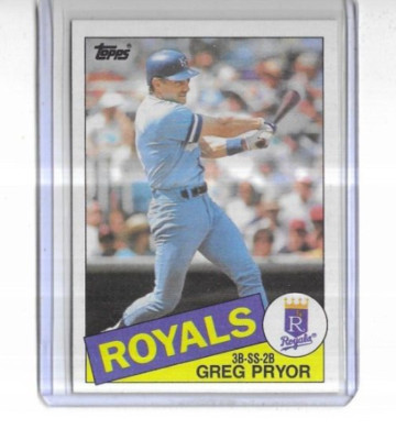 1985 Topps #188 Greg Pryor Kansas City Royals | eBay