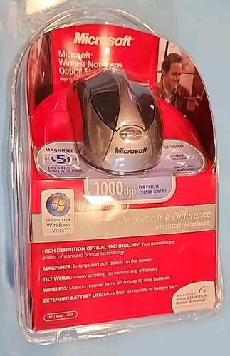 Microsoft Wireless Notebook Optical Mouse 4000 Model 1050, 1051 Factory ...