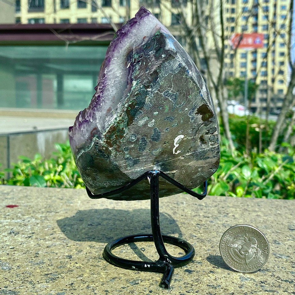 2.66LB Natural high-quality amethyst quartz crystal love decoration ...