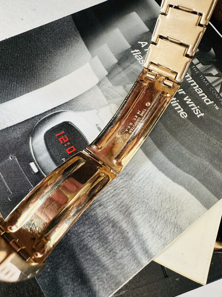 Rare Vintage Pulsar P3 Time Computer Watch Solid 14k Gold ~ Box ...
