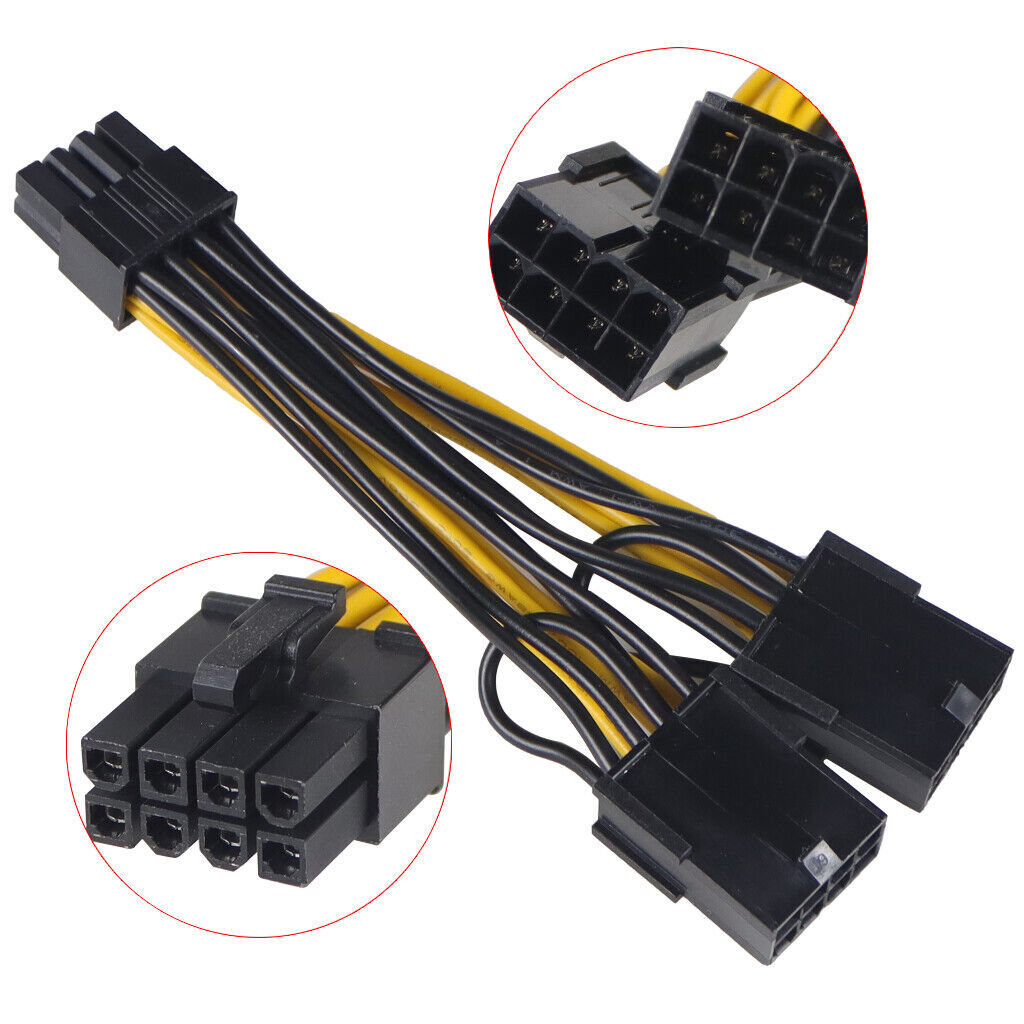 Dual 6Pin 8Pin to 8Pin Module Line for K80 M40 M60 P40 V100 A6000 GPU ...