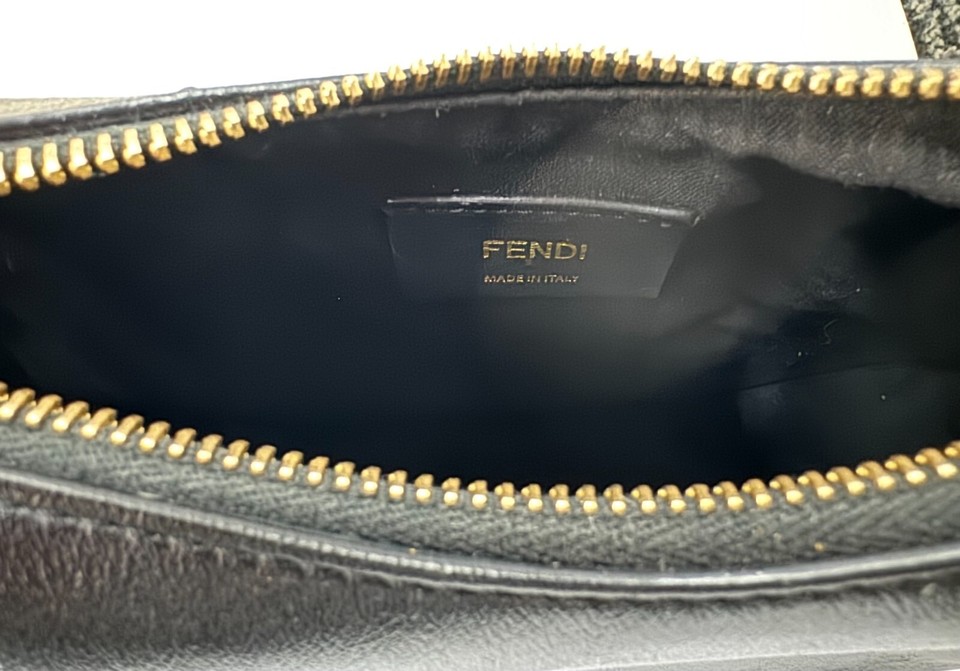 Fendi TIMELESS Fendigraphy Mini- Black leather bag W/ Dustbag | eBay