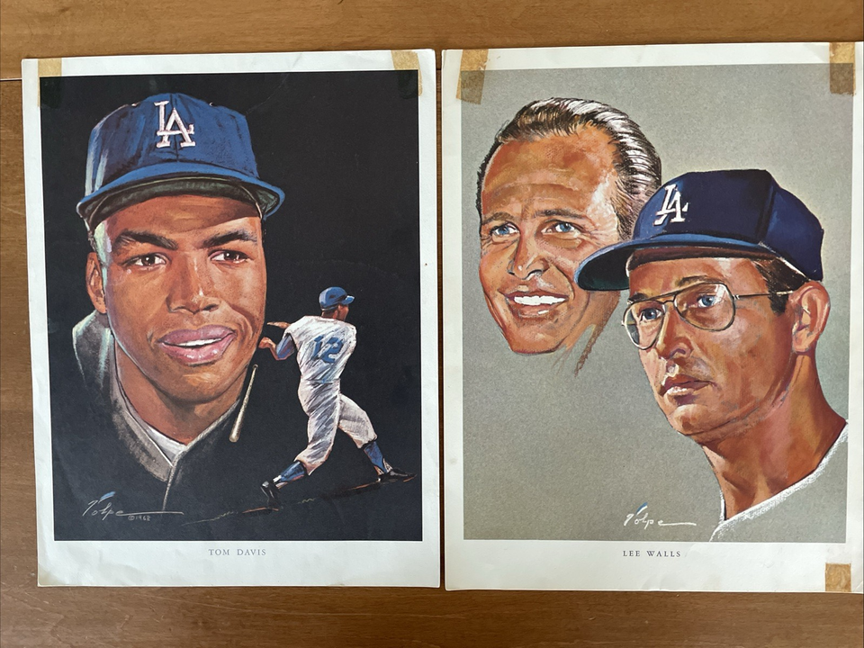 (24) 1964 & 1982 L. A. Dodger player portraits - Nicholas Volpe - $1.00 ...