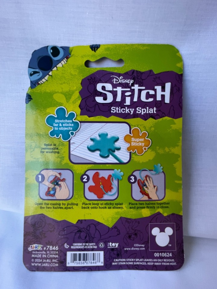 NEW Stitch Sticky Splat Toy Disney Stretch & Stick Fun Kids Gift | eBay