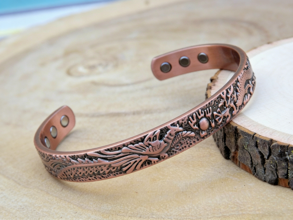 Women Copper Magnetic Bracelet Arthritis Pain Relief Therapy Cuff ...