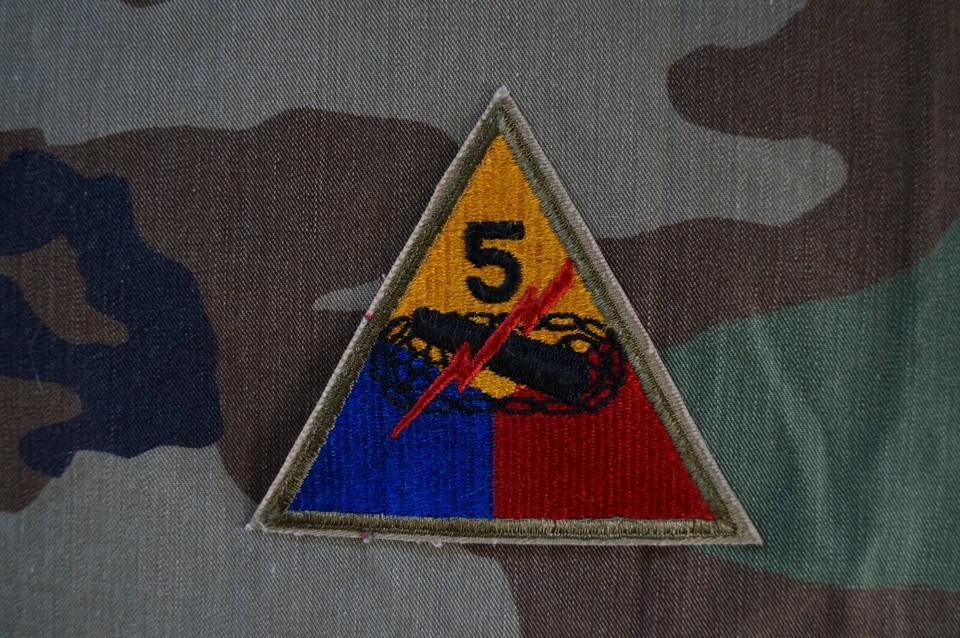 Military Patch Vintage US Army 5th Armored Division Triangle WWII Era ...