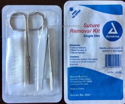 SUTURE REMOVAL KIT - Single Use - Dynarex #4521 - Packs of 1 or 2 ...