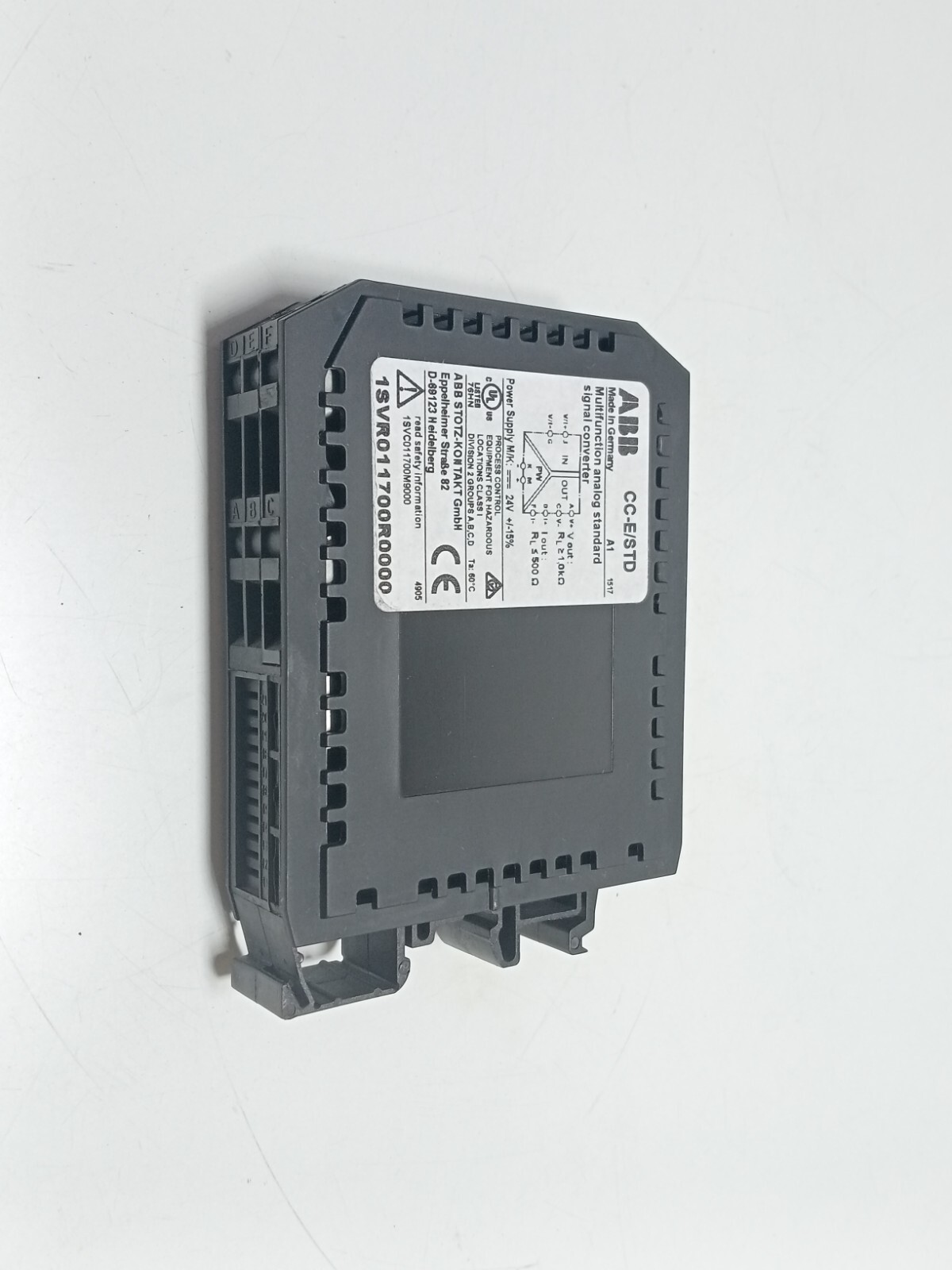 ABB CC-E/STD MULTIFUNCTION ANALOG STANDARD SIGNAL CONVERTER ...