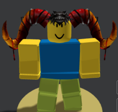 ROBL0X Bonus Chaser Toy Code Item HUGE Fiery Ram Horns RARE! *Sent in ...