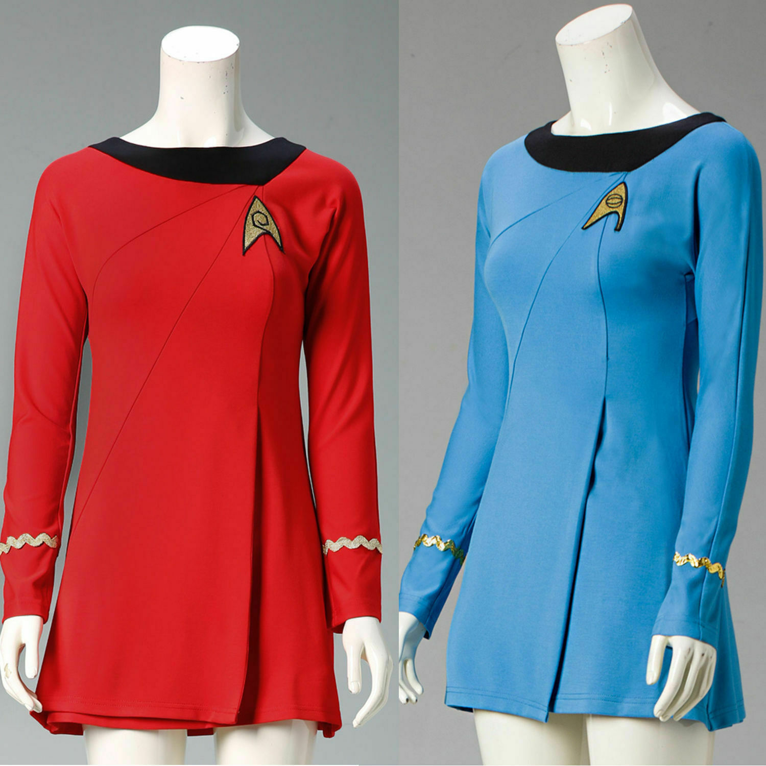 Female Duty Costume TOS Blue Uniform TOS Red Dress Cosplay Costume | eBay