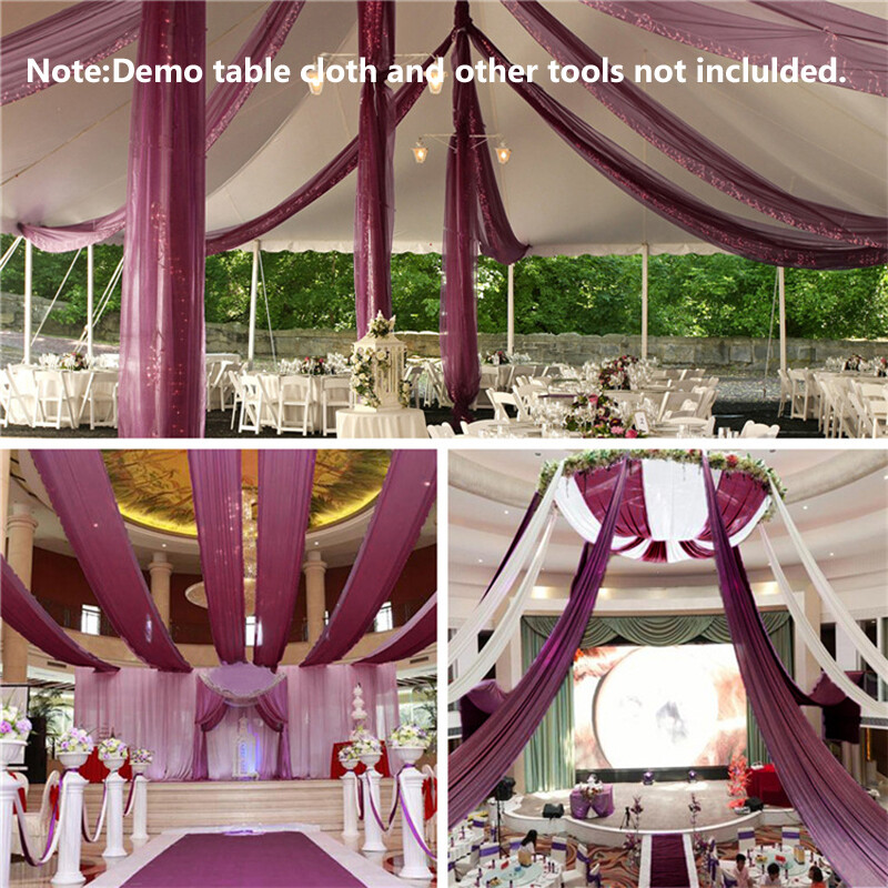 10 Pack Chiffon Centre 0.73*10M Ring Venue Decor Ceiling Draping ...