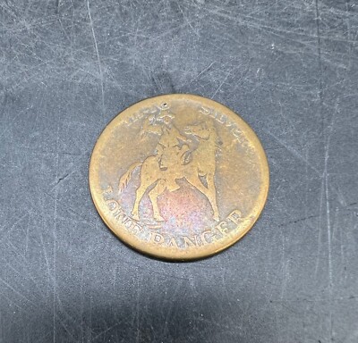 Lone Ranger Brass Token Hi Yo Silver Lucky Horseshoe Coin Medallion ...