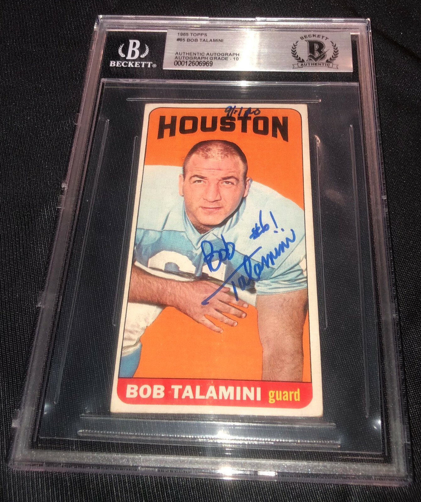 BOB TALAMINI SIGNED 1965 TOPPS #85 CARD BECKETT MINT 10 AUTO HOUSTON ...