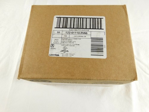 61110-RW6 Leviton eXtreme Cat 6 QuickPort Jack, White - 48 PACK | eBay