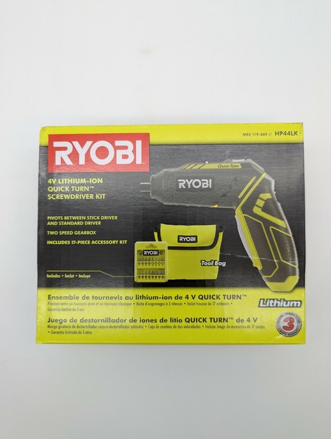 Ryobi HP44LK 4V QuickTurn Cordless Hex Screwdriver for sale online | eBay