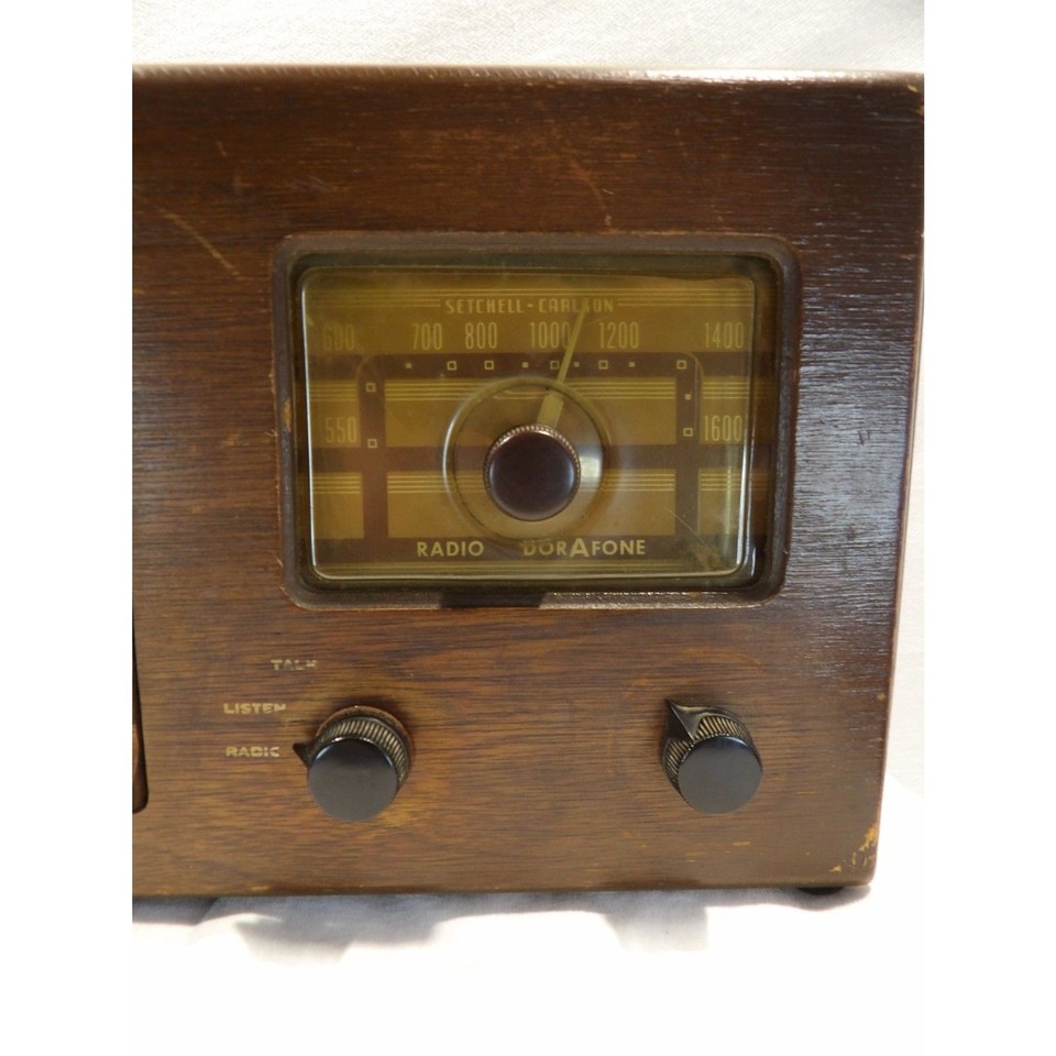 Antique 1947 Setchell Carlson Radio Dorafone, working | eBay