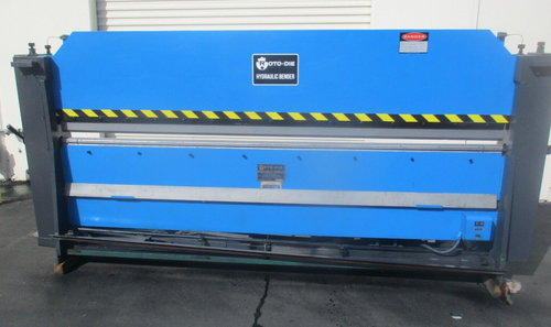ROTO-DIE MODEL 10 HYDRAULIC SHEET METAL BENDING BRAKE 10 GA / 16 GA ...