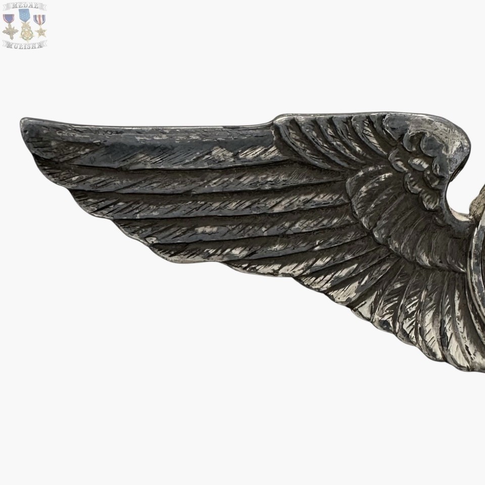 1ST PATTERN LUXENBERG WW2ARMY AIR CORPS BOMBARDIER WINGS BADGE STERLING ...