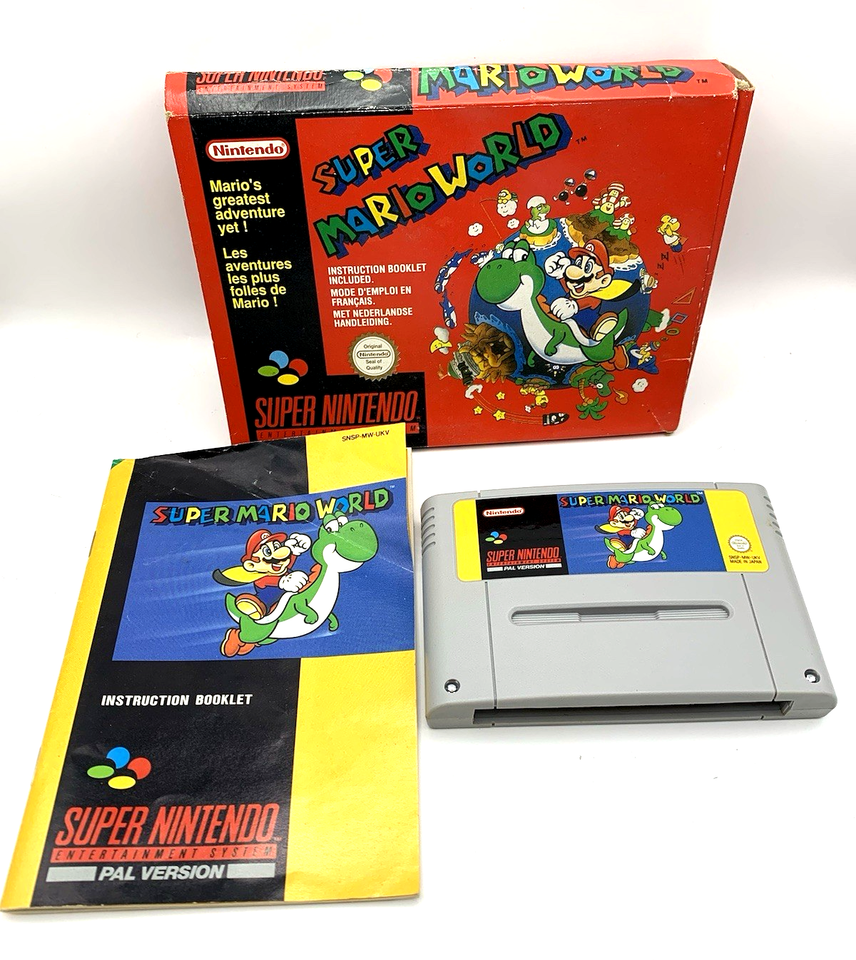 Super Mario World SNES. Rare Red Box Variant, Complete. Super Mario ...
