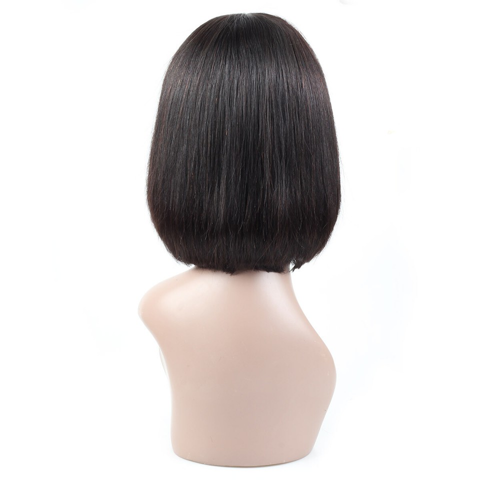 Brazilian Indian Remy Short Bob Straight Wig T Part Lace Front Human ...