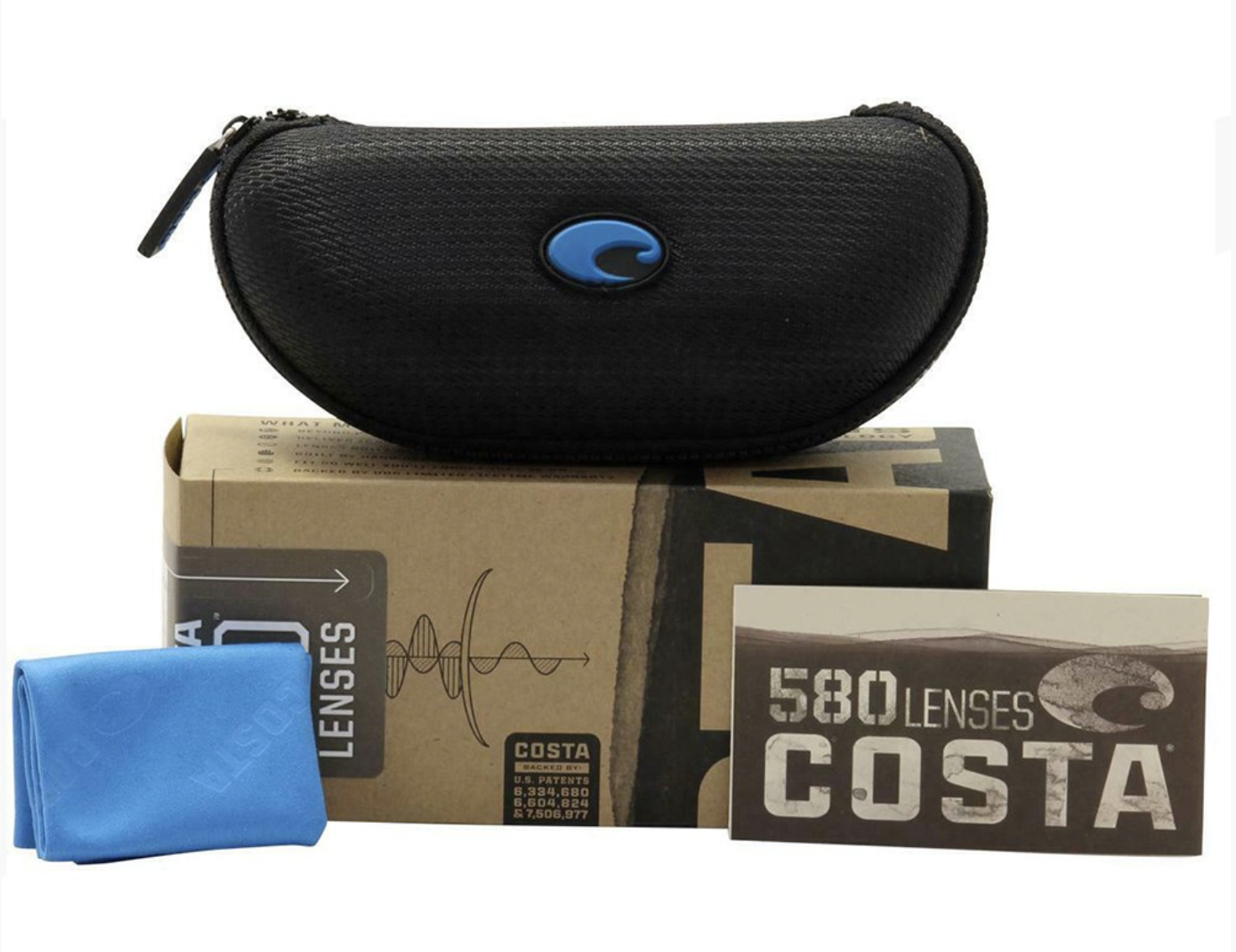 New Authentic Costa Large Sunglasses-Eyeglasses Case & Microfiber ...