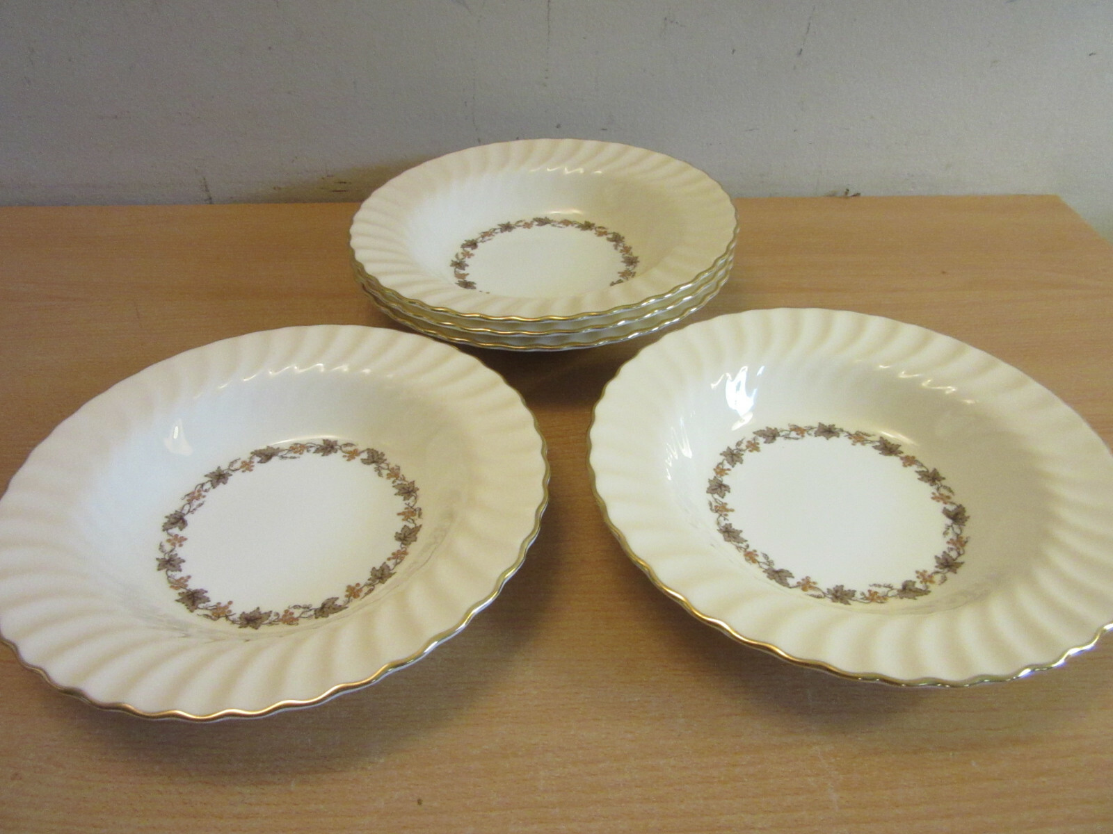 Vintage Minton Buff "Vineyard" Set of 5 Salad Soup bowls 7 7/8" | eBay