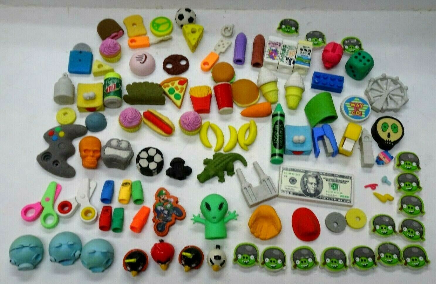 HUGE Lot Collectable Erasers & Pencil Toppers (Some Vintage,some Used ...