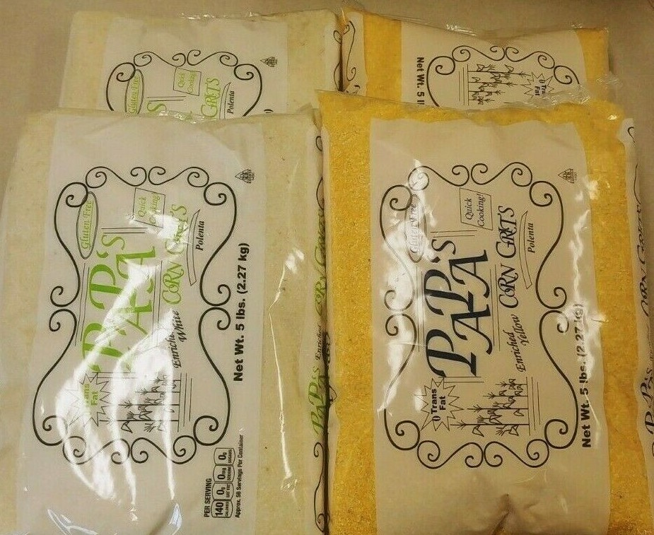 Papa's Corn Grits 4-PC x 5 LB. Each - New 5lb. Bags, Smooth, Premium ...