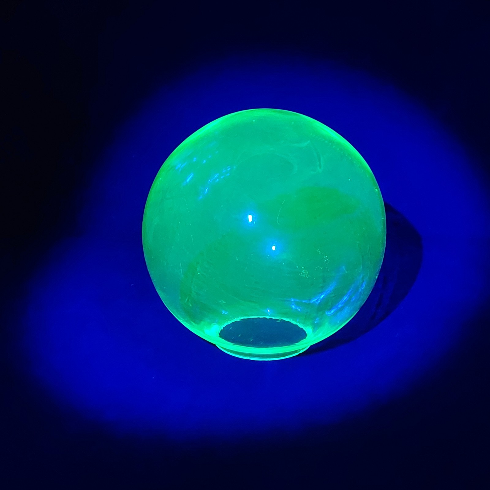 Uranium Glass Round Ball Shade 4" Diameter 1 3/4" Opening Clear | eBay